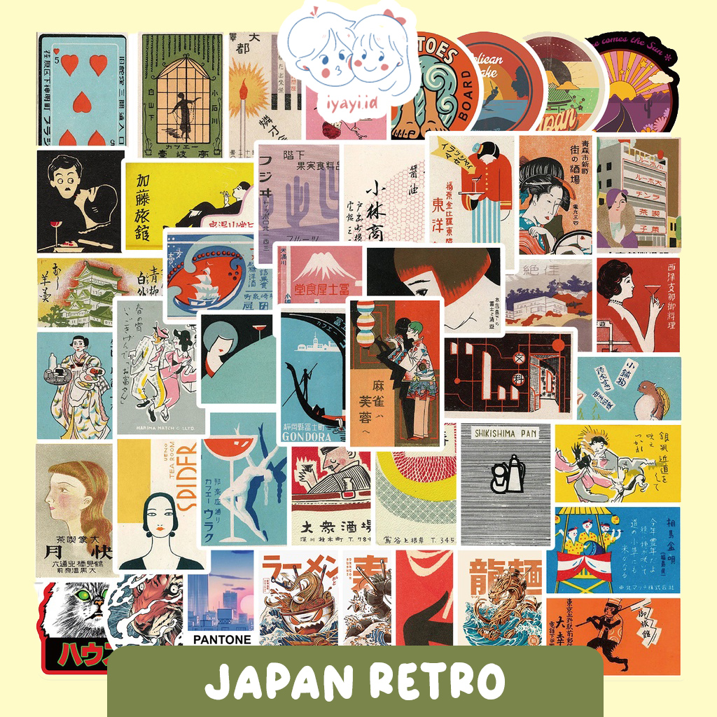 Sticker Jepang Retro Vintage Grafiti Stiker Dekorasi DIY Deco Stickers | Lazada Indonesia