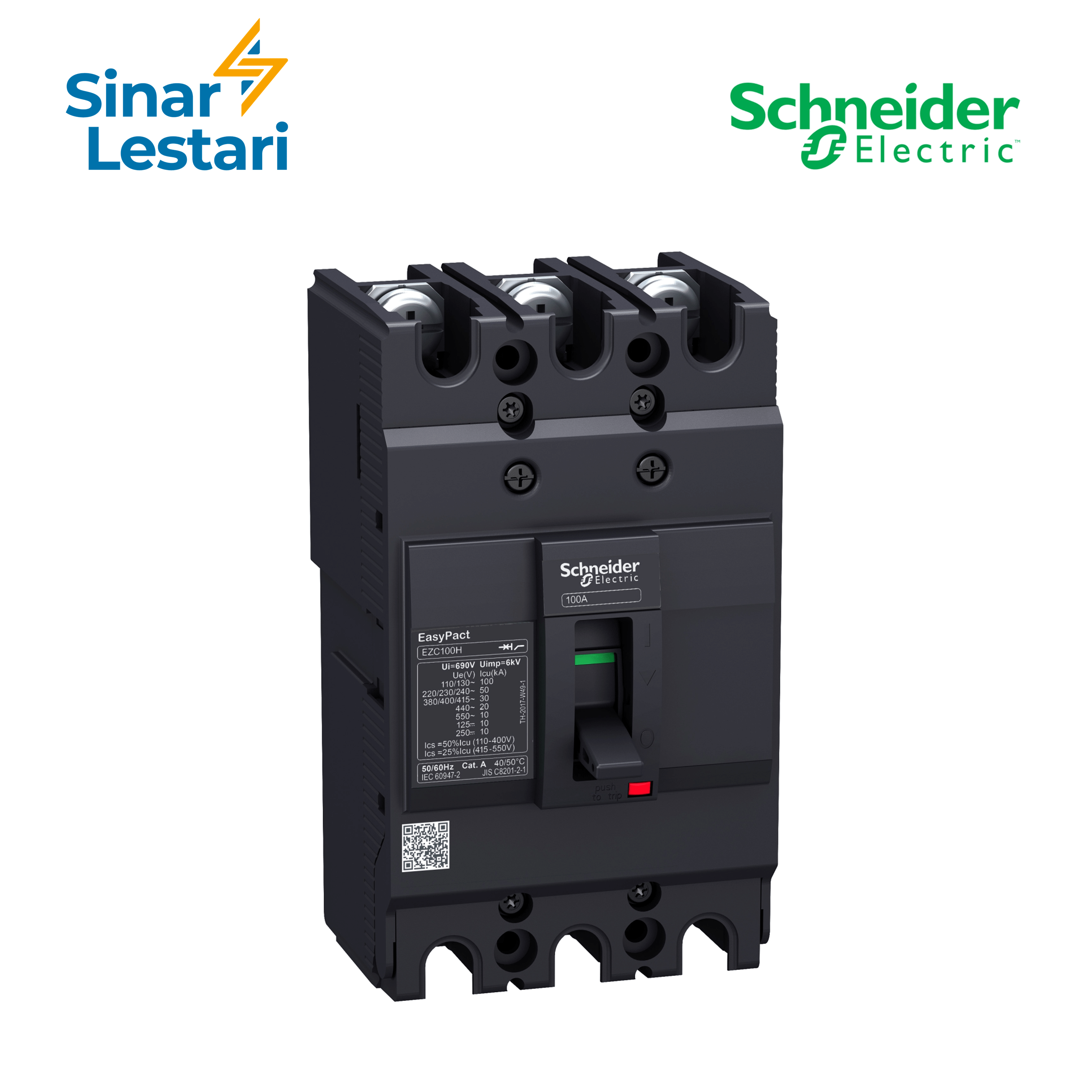 Schneider MCCB Breaker EZC100F 3P-60A | Lazada Indonesia