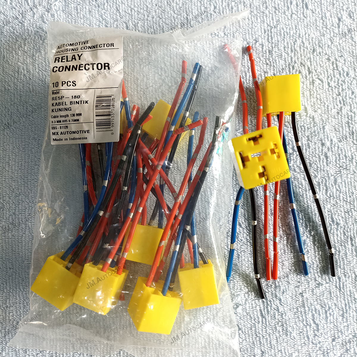 Soket Relay Klakson Kuning + Wayar Bintik ( RE5P-180 ) Socket Terminal ...