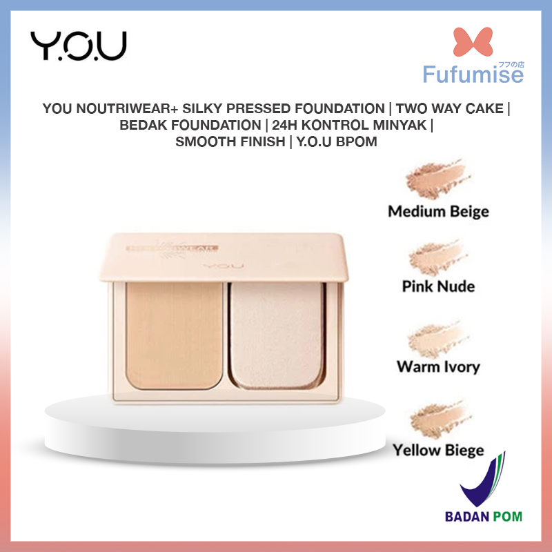 YOU Noutriwear+ Silky Pressed Foundation | Two Way Cake | Bedak ...