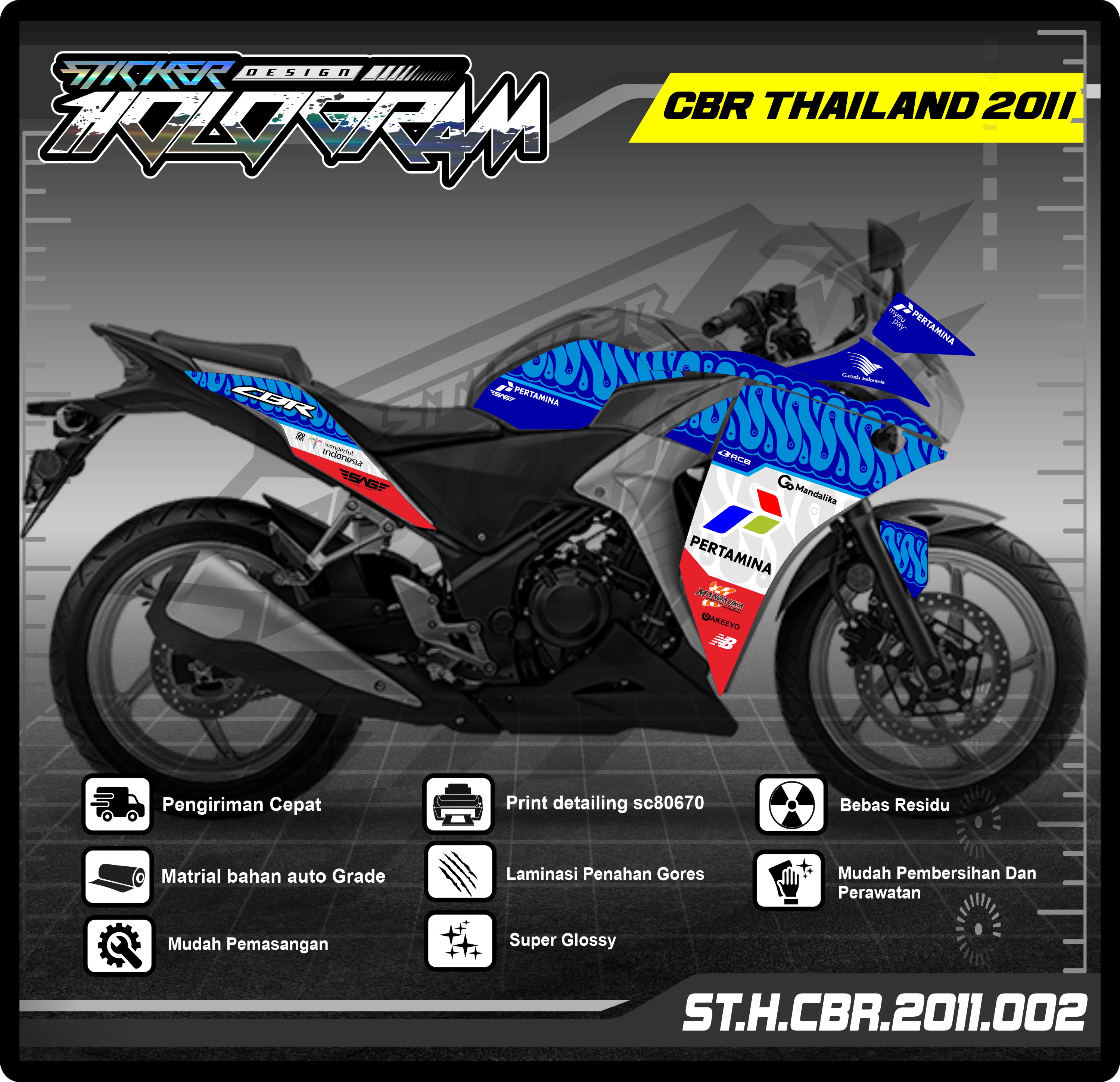 Cbr Striping Sticker Cbr Cbu 250R - Stiker Motor Keren Setiker Motor ...