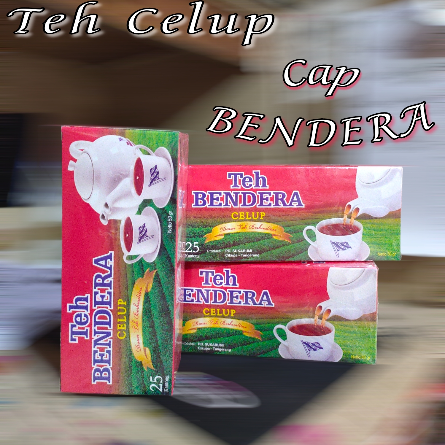 Teh celup cap BENDERA (isi 25 bungkus) / teh wangi / teh celup / teh ...