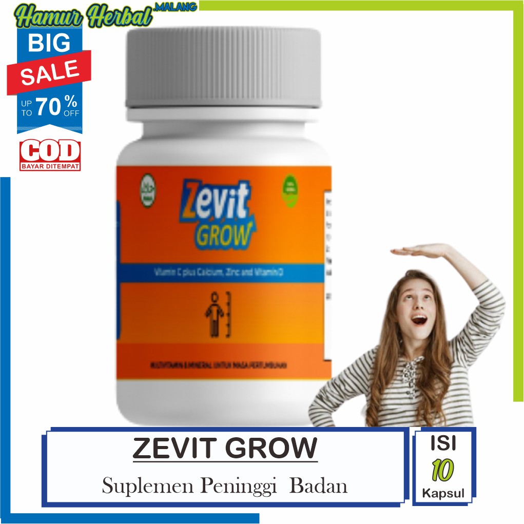 ZEVIT GROW – Peninggi Badan Original Terlaris / penambah tinggi badan ...