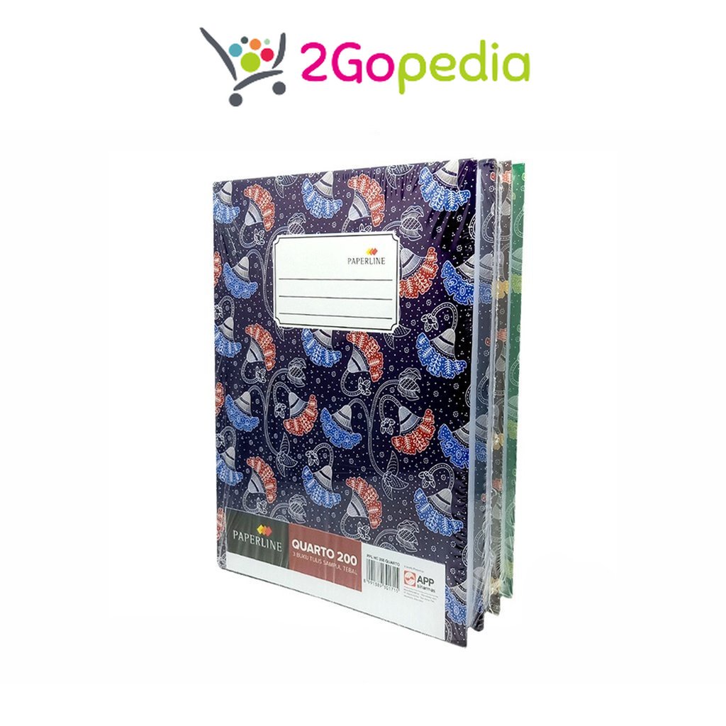 Buku Tulis Hard Cover Ukuran Kuarto isi 200 Lembar Paperline Grosir ...