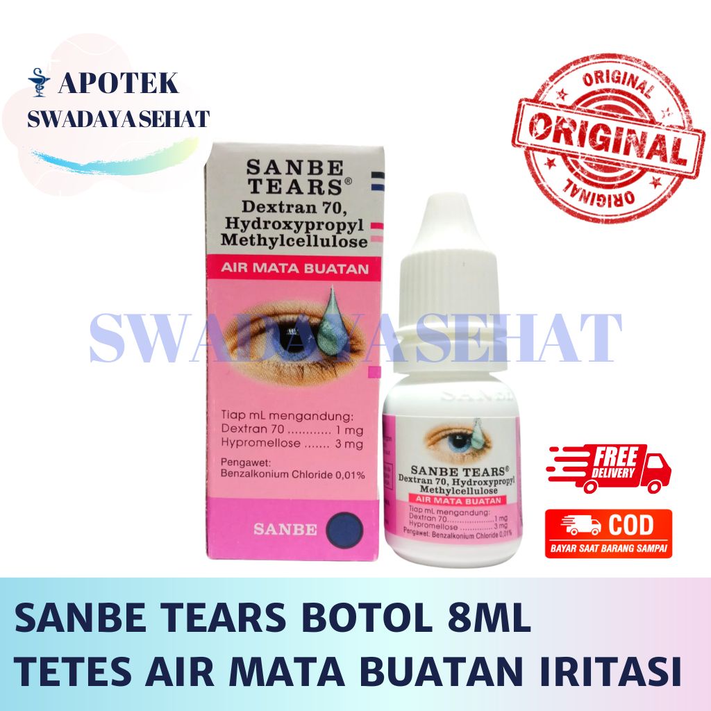 SANBE TEARS Botol 8 ML - Obat Tetes Air Mata Buatan Lyteers Iritasi ...