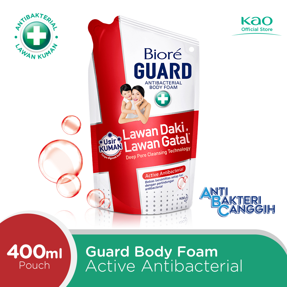 Biore Guard Body Foam Active Antibacterial 400ml (Sabun Mandi Cair Isi ...