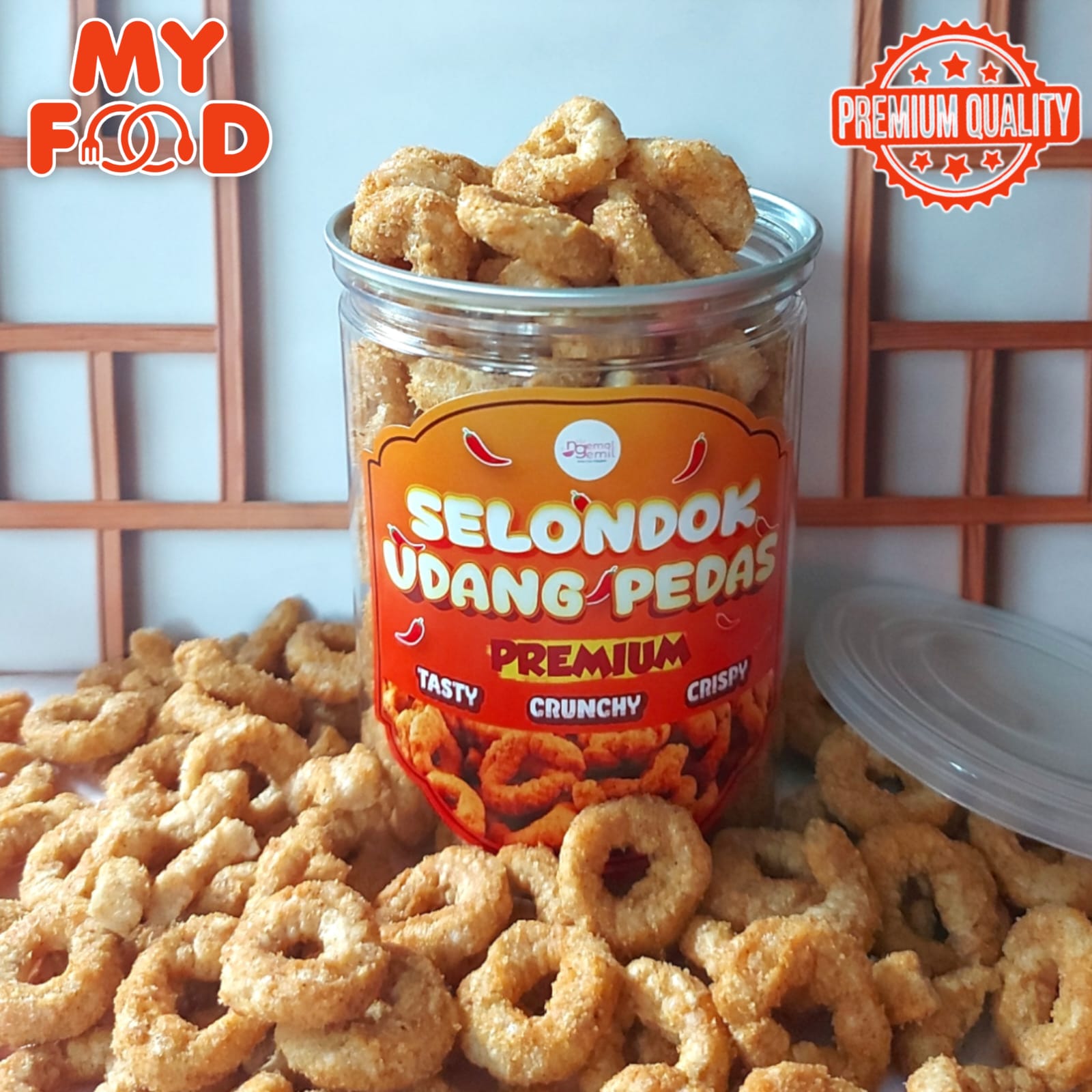 [Myfoodofficial] - Can Selondok Udang Pedas Lanting Udang Cincin Ring ...