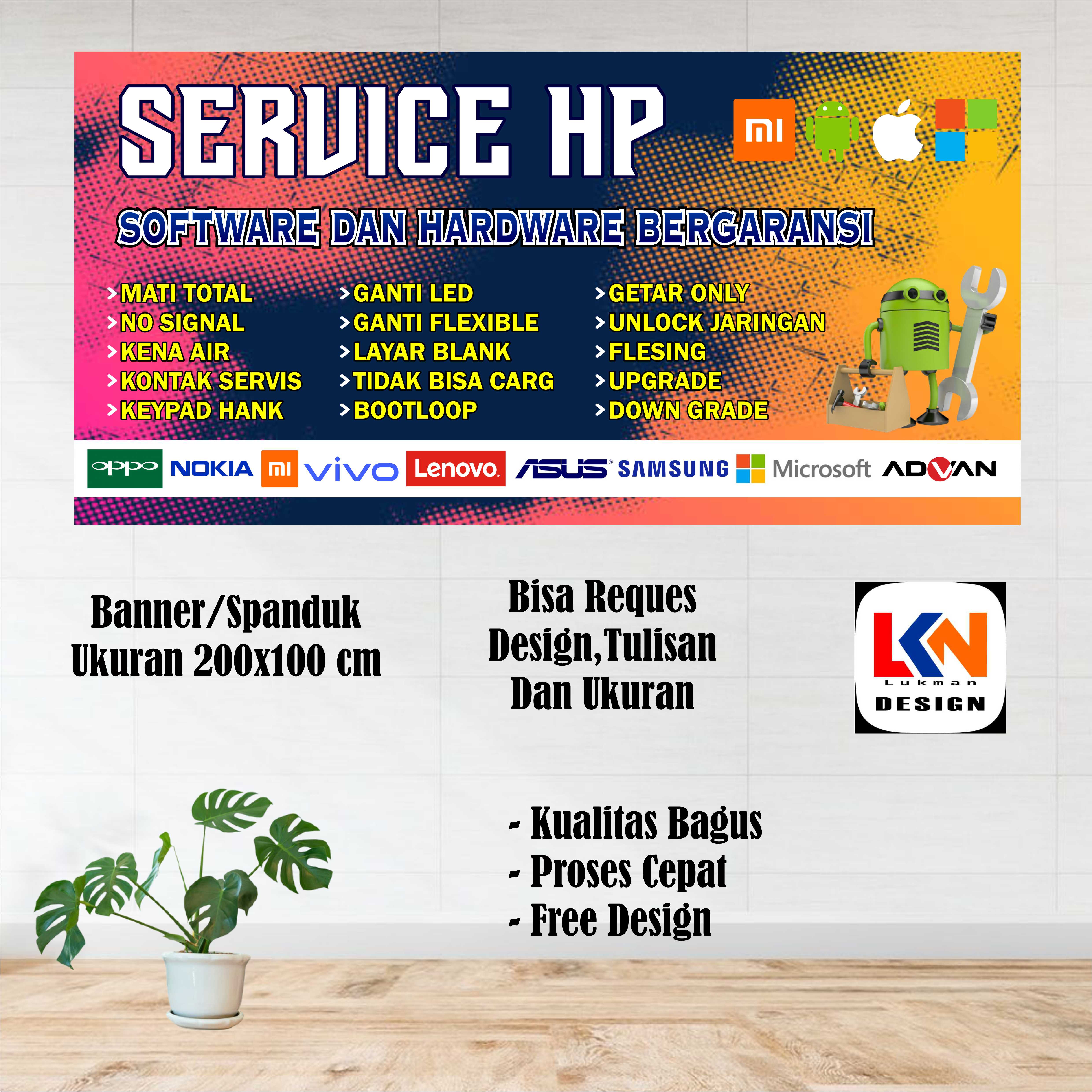 spanduk banner servis hp | Lazada Indonesia