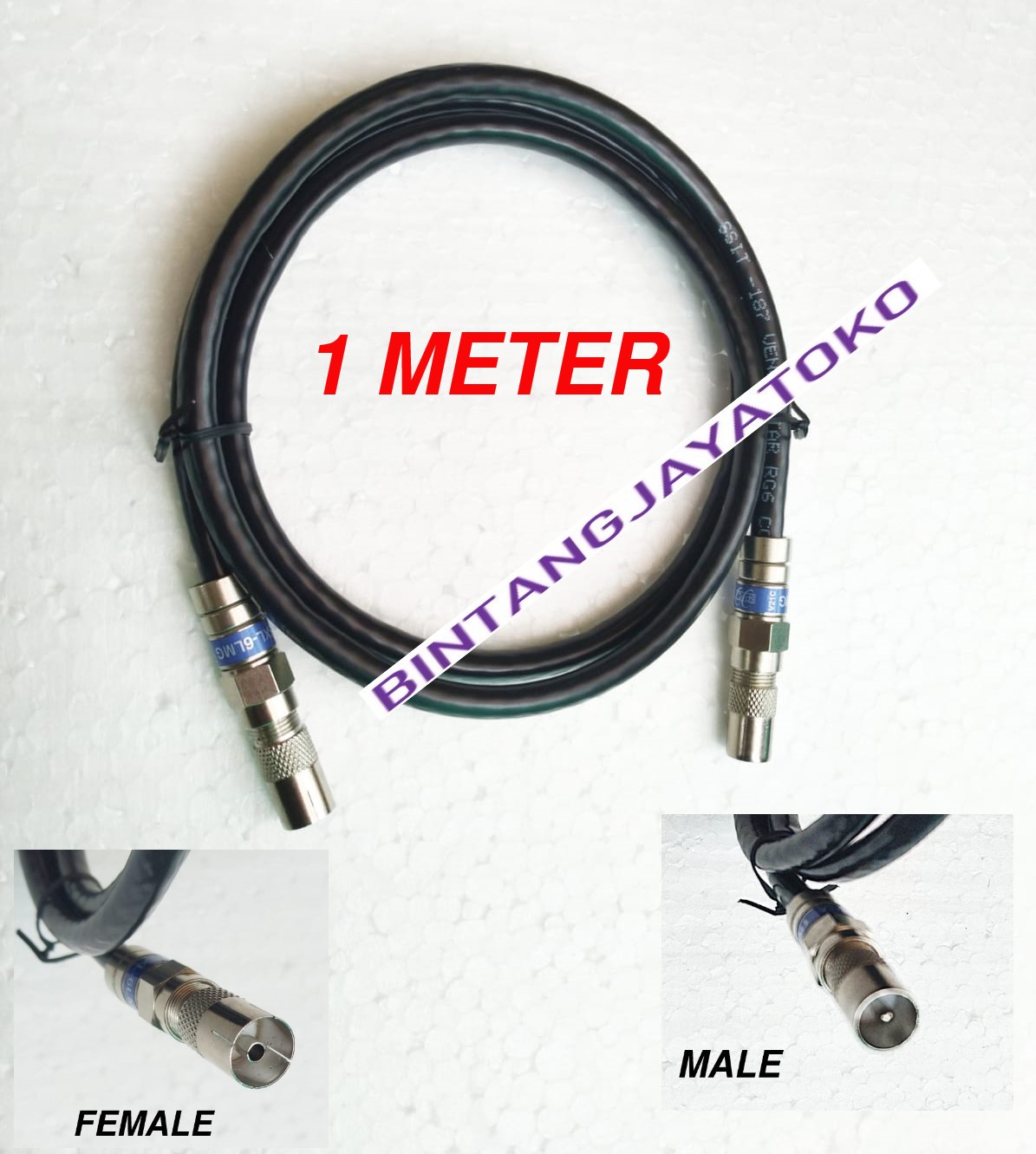 kabel loop out antena set top box kabel jumper 1 Meter | Lazada Indonesia