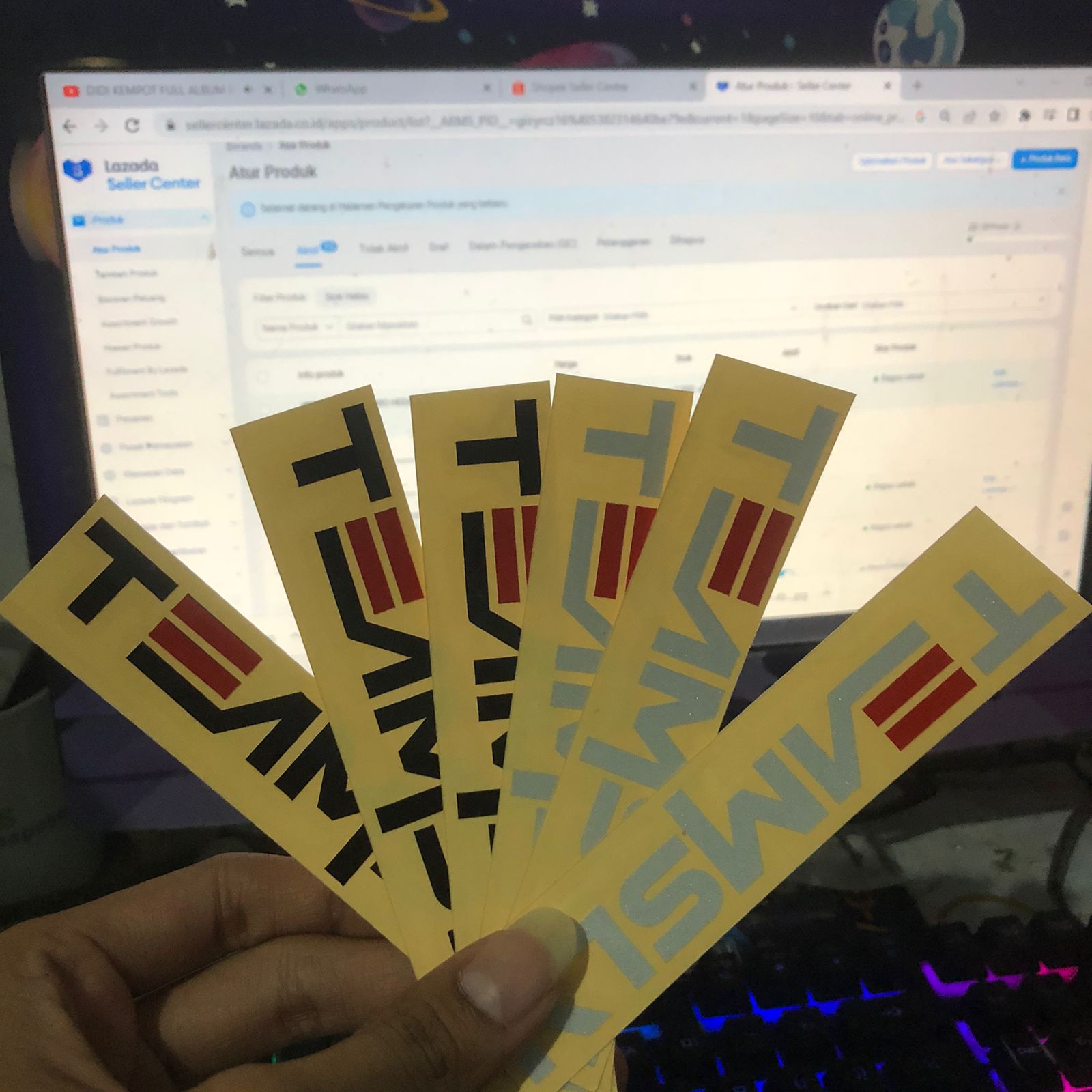 STICKER TEAMSLV RACING stike cutting viral | Lazada Indonesia