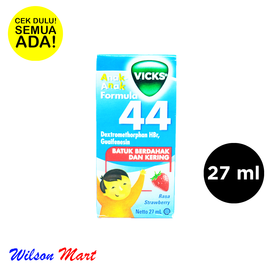 VICKS ANAK ANAK FORMULA 44 STRAWBERRY BATUK BERDAHAK DAN KERING 27 ML ...