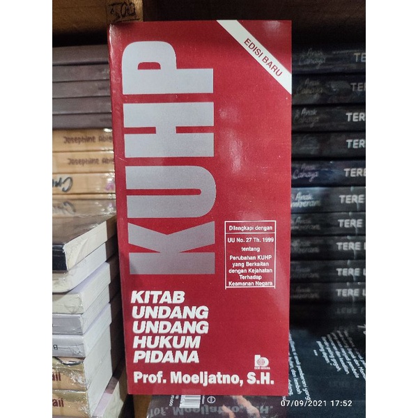 BUKU KUHP - KITAB UNDANG UNDANG HUKUM PIDANA - PROF MOELJATNO | Lazada ...
