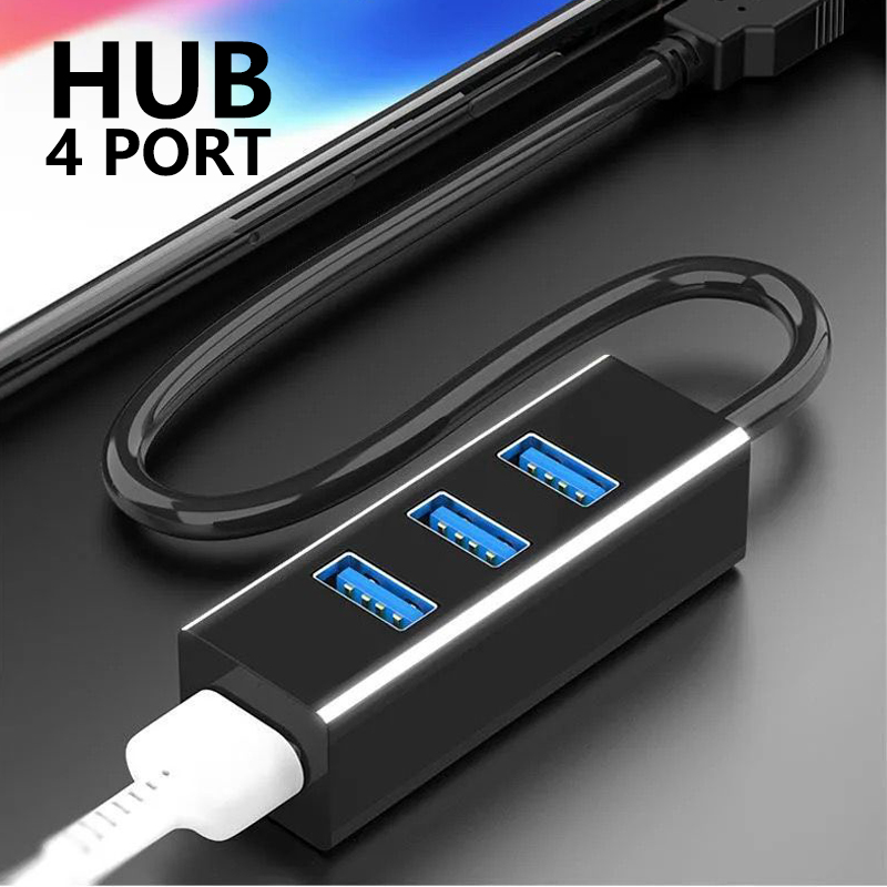 Laptop 4-port HUB hub Ekspansi USB HUB satu tarik empat splitter satu ...
