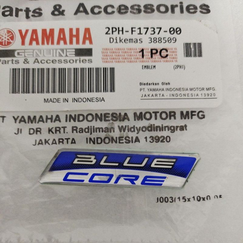 COD Emblem Lambang Stiker Logo Blue Core Yamaha Mio M3 - Mio blue core ...
