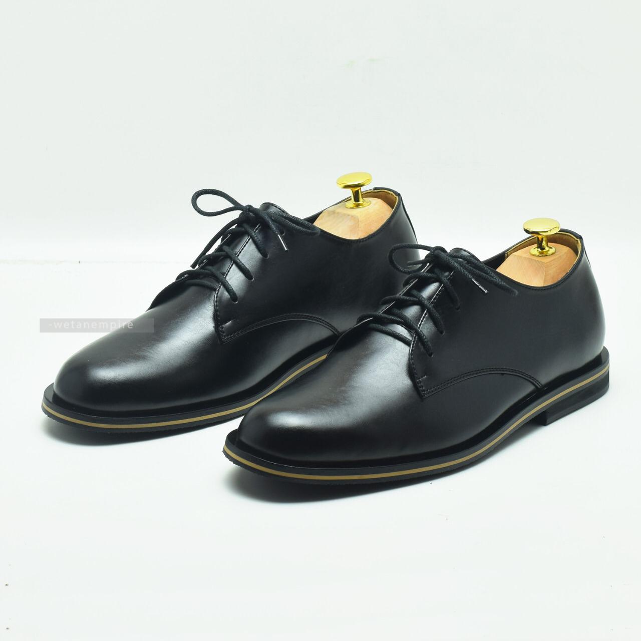 Sepatu Pantofel Pantopel Formal Kerja Pria - Derby Hitam -Sepatu Big ...