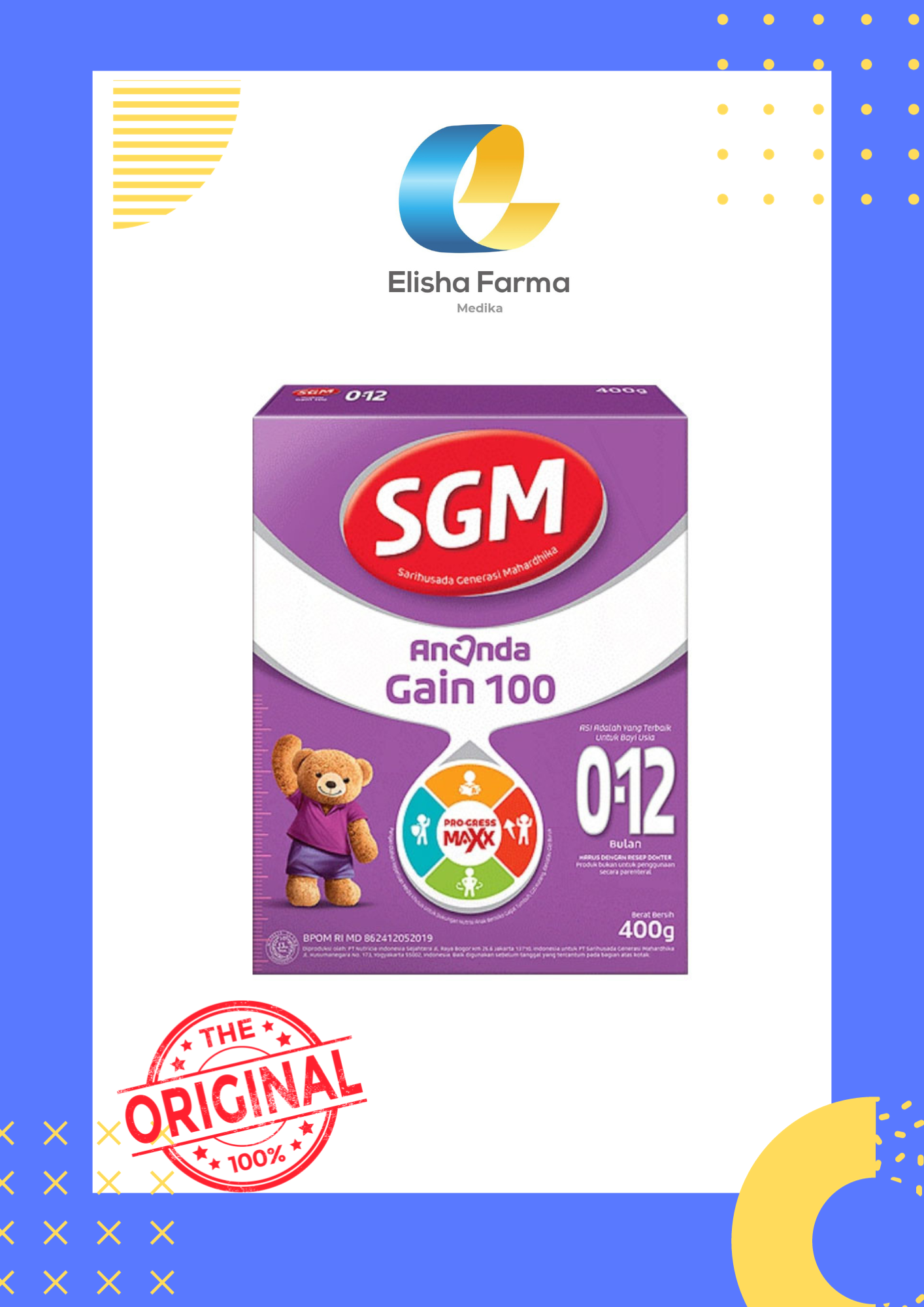 SGM Ananda Gain 100 (0-12bulan) 400gr - SGM Gain 100 Susu Formula Untuk ...