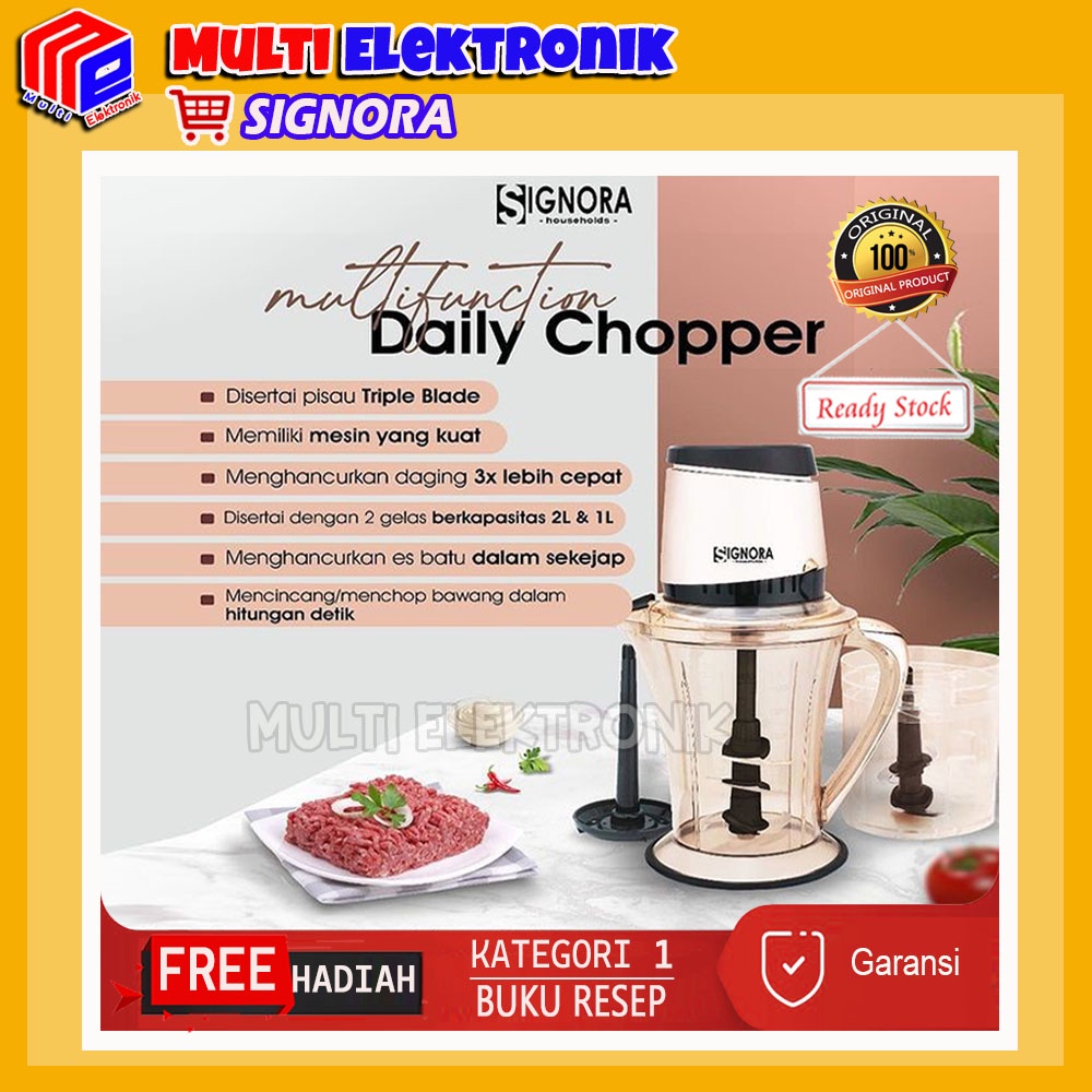 Daily Chopper Signora Rose Gold Kapasitas 2 Liter Penggiling Daging ...