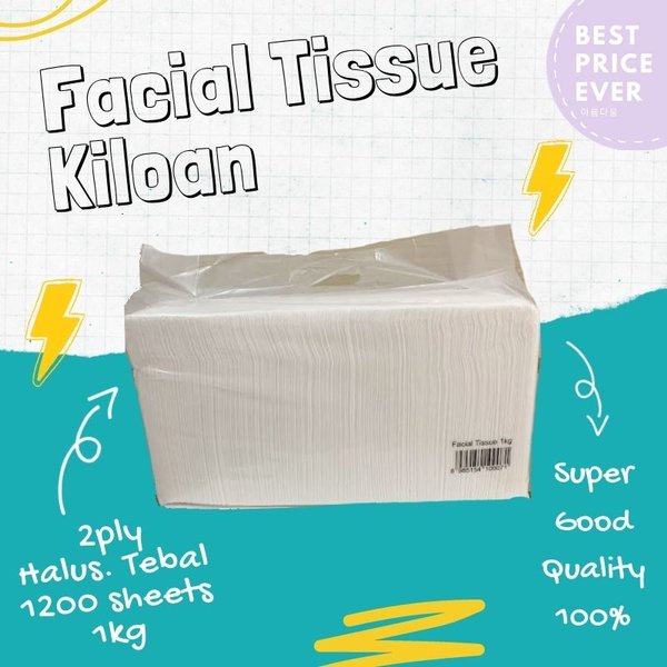 GUDANG TOSERBA Tulip Facial Tissue 1kg 2 Ply / Tisu Wajah 1000gr ...
