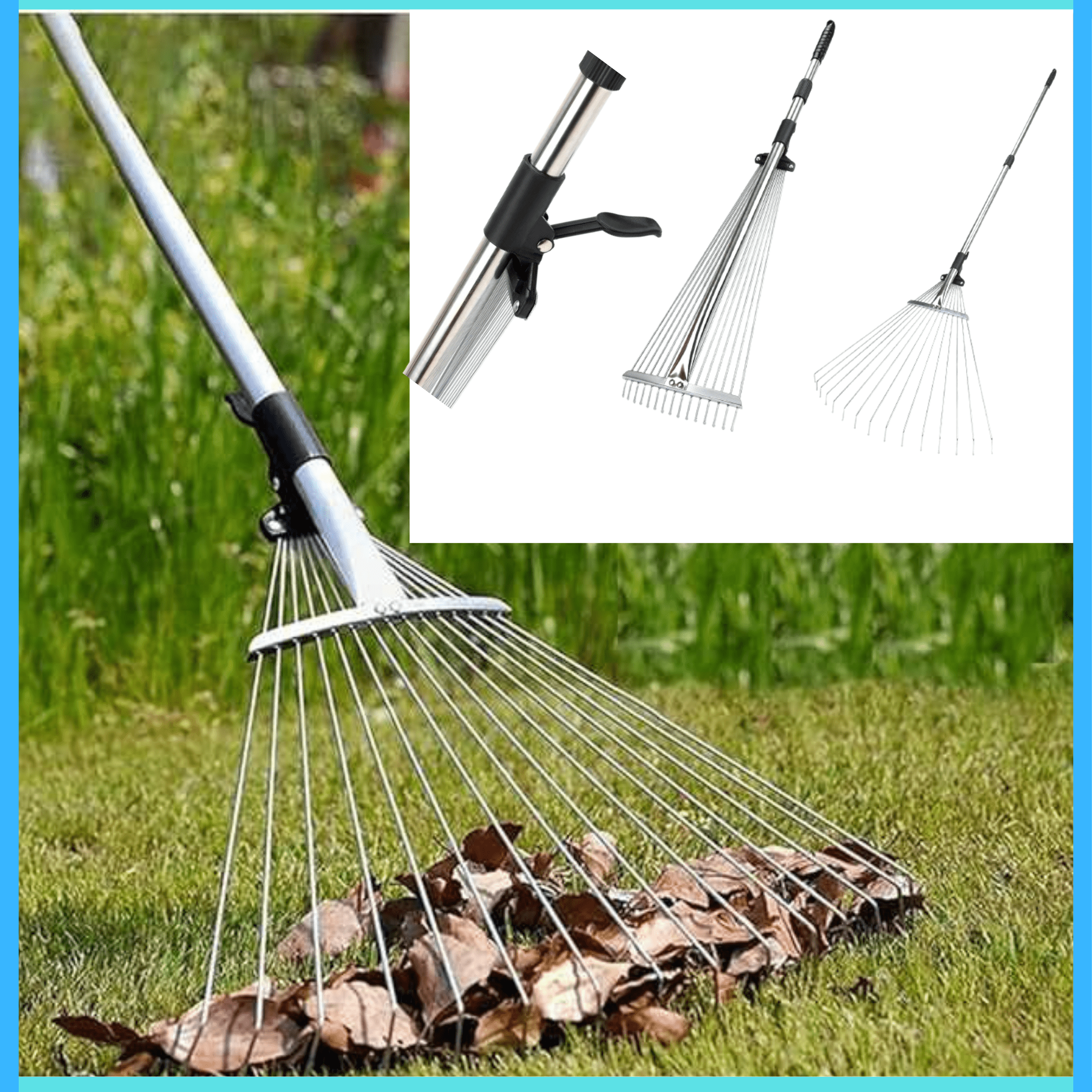 COD ISFRIDAY Alat Pembersih Sapu Garuk Taman Garden Leaf Rake Carbon ...