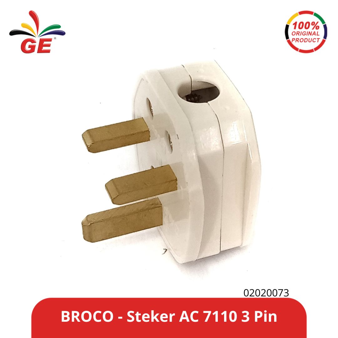 BROCO - Steker AC 7110 3 Pin 02020073 | Lazada Indonesia