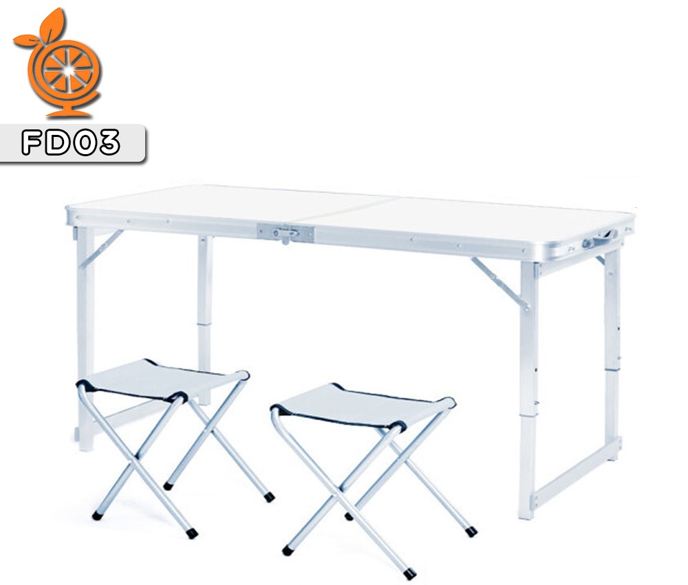 Meja Lipat Koper HPL dengan 2 Kursi Meja Lipat Dagang Outdoor Indoor ...