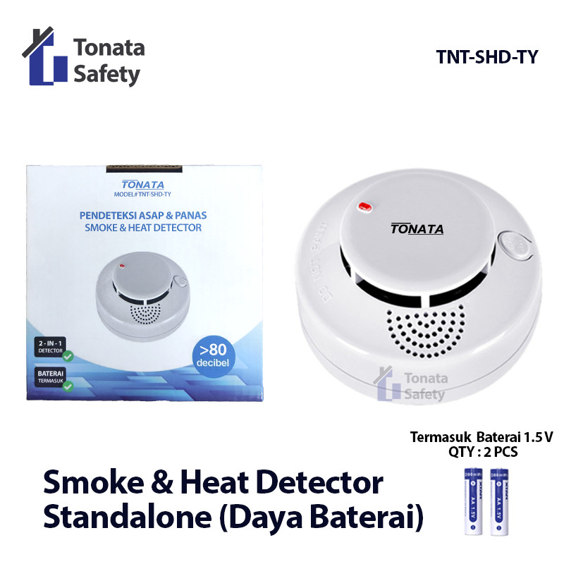 Standalone Smoke Heat Detector Tonata Pendeteksi Asap Panas | Lazada ...