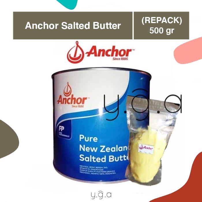 Anchor Salted Butter (REPACK) 500gr / Anchor Butter / Mentega Anchor ...