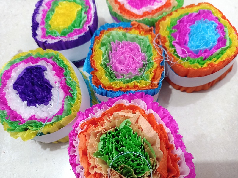 Kertas Krep Hias Bulat - 1 Roll/ Kertas Hias / Kertas Rumbai / Kertas ...