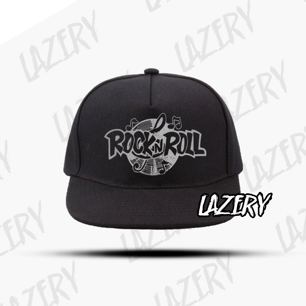 Topi Snapback Logo Rock N Roll - topi snapback polos/ topi hip hop ...