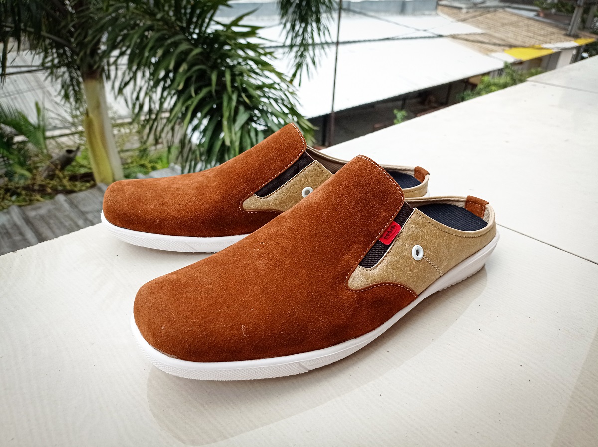 START IT!!! SEPATU SANDAL SLIP-ON ARBOO MOKASIN BUSTONG COKELAT BAHAN ...