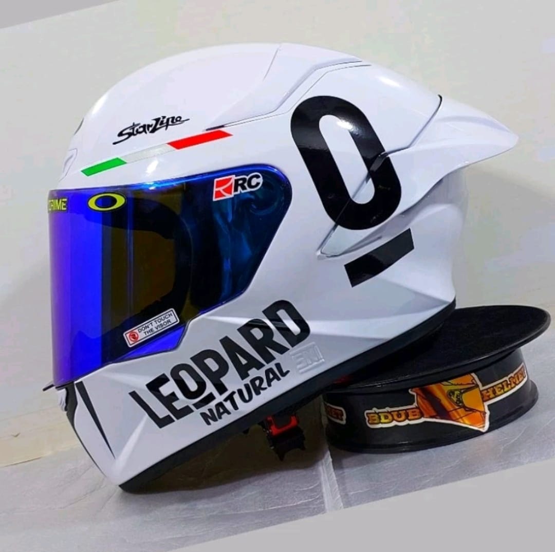 Helm Full Face MLA TTC / TT Course Leopard Paket Ganteng mark 1 n1 max ...