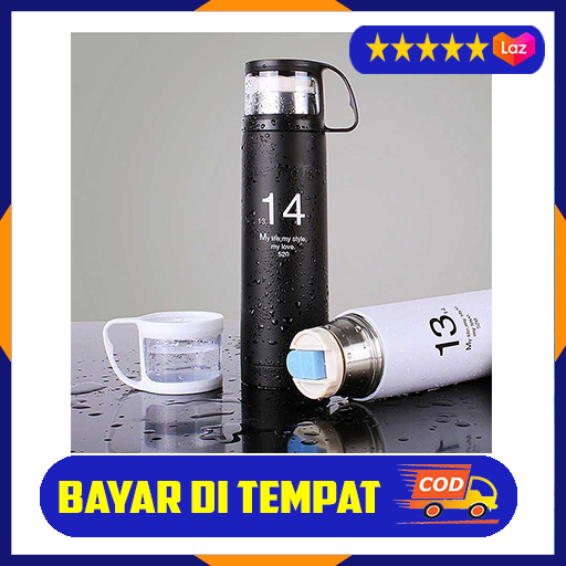 Botol Minum Thermos Stainless Steel 500ml / Termos Air Panas / Termos ...