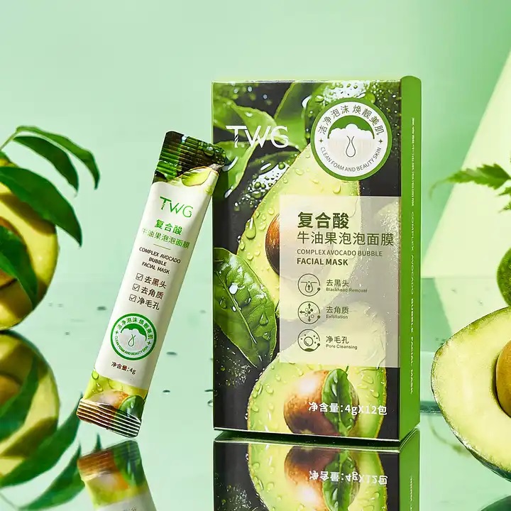 TWG Complex Sour Avocado Bubble Facial Mask - Masker Wajah dengan Busa ...