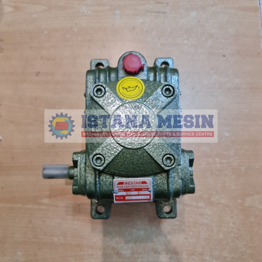 GEARBOX PELAMBAT PUTARAN SPEED REDUCER WPX 50 AS BAWAH WORM GEAR ...