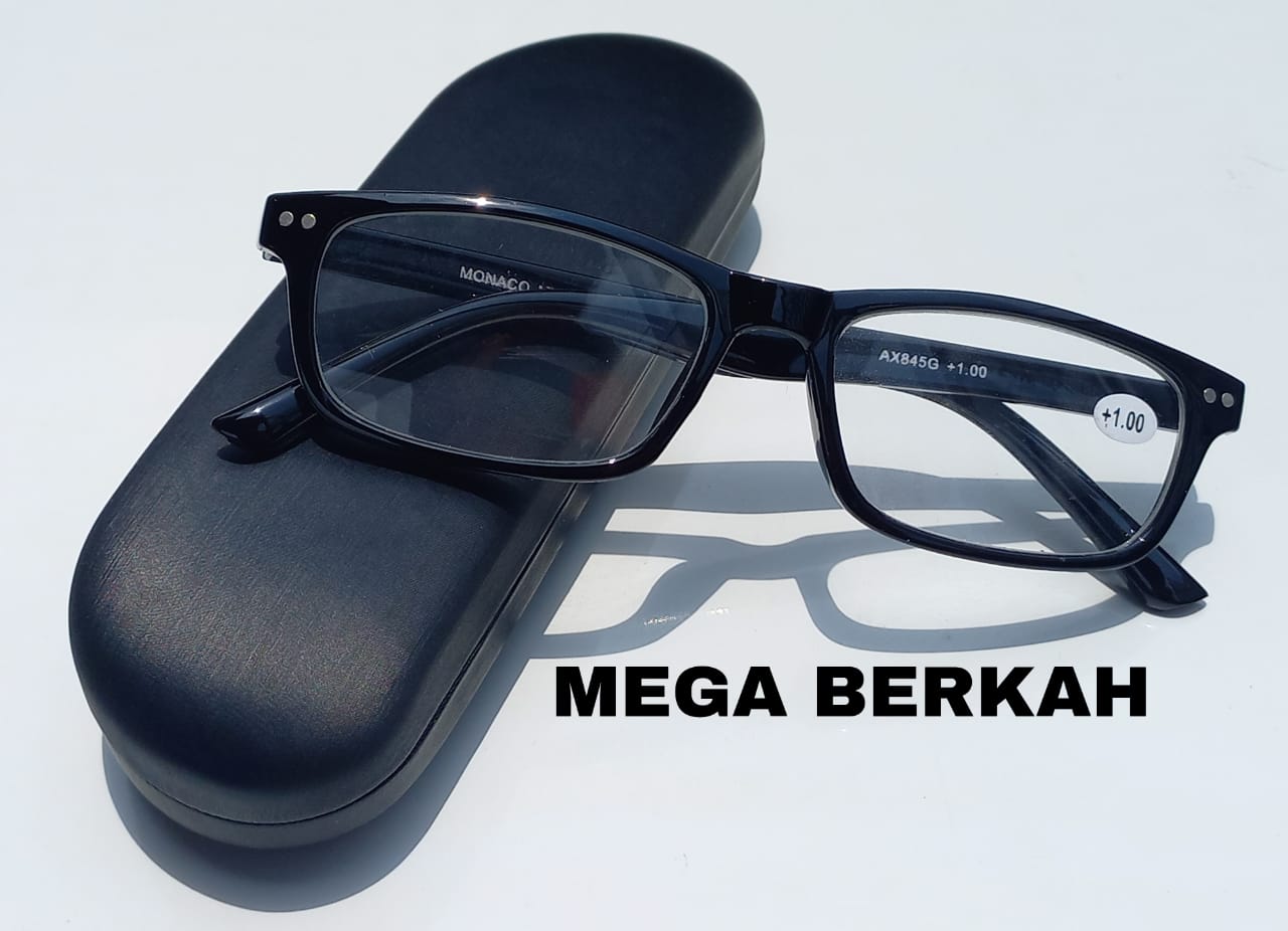 COD Kacamata Baca Plus Pria Super Lensa Kaca Bening 100% Anti Baret ...