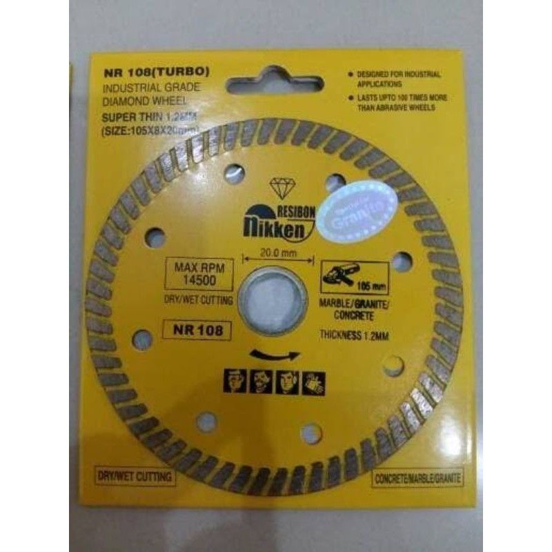 DIAMOND WHEEL NIKKEN TURBO DW 108 | Lazada Indonesia