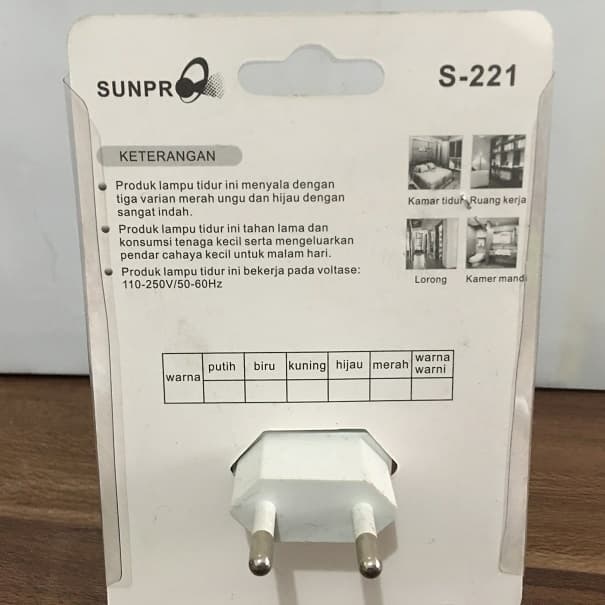 Lampu Tidur Sensor Gelap Menyala Otomatis Jamur Itik SUnpro S221 S218 ...