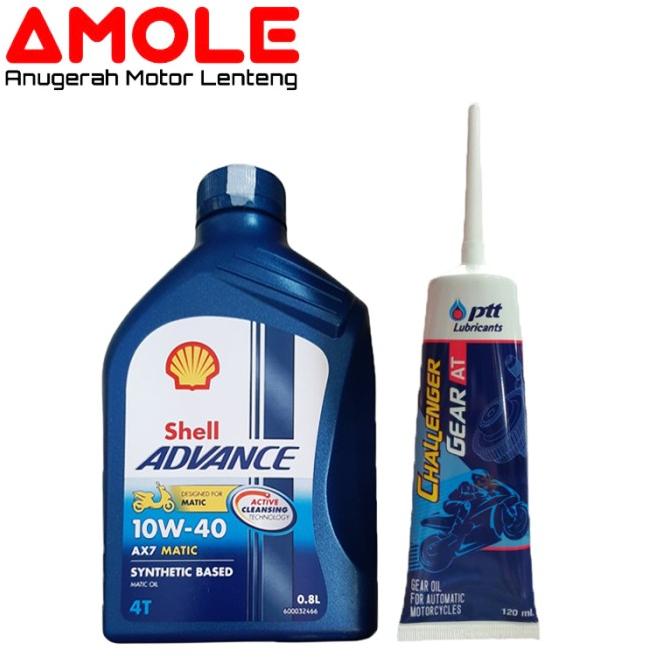 Oli Shell Ax7 Matic 0.8L Dan Oli Gardan Shell | Lazada Indonesia