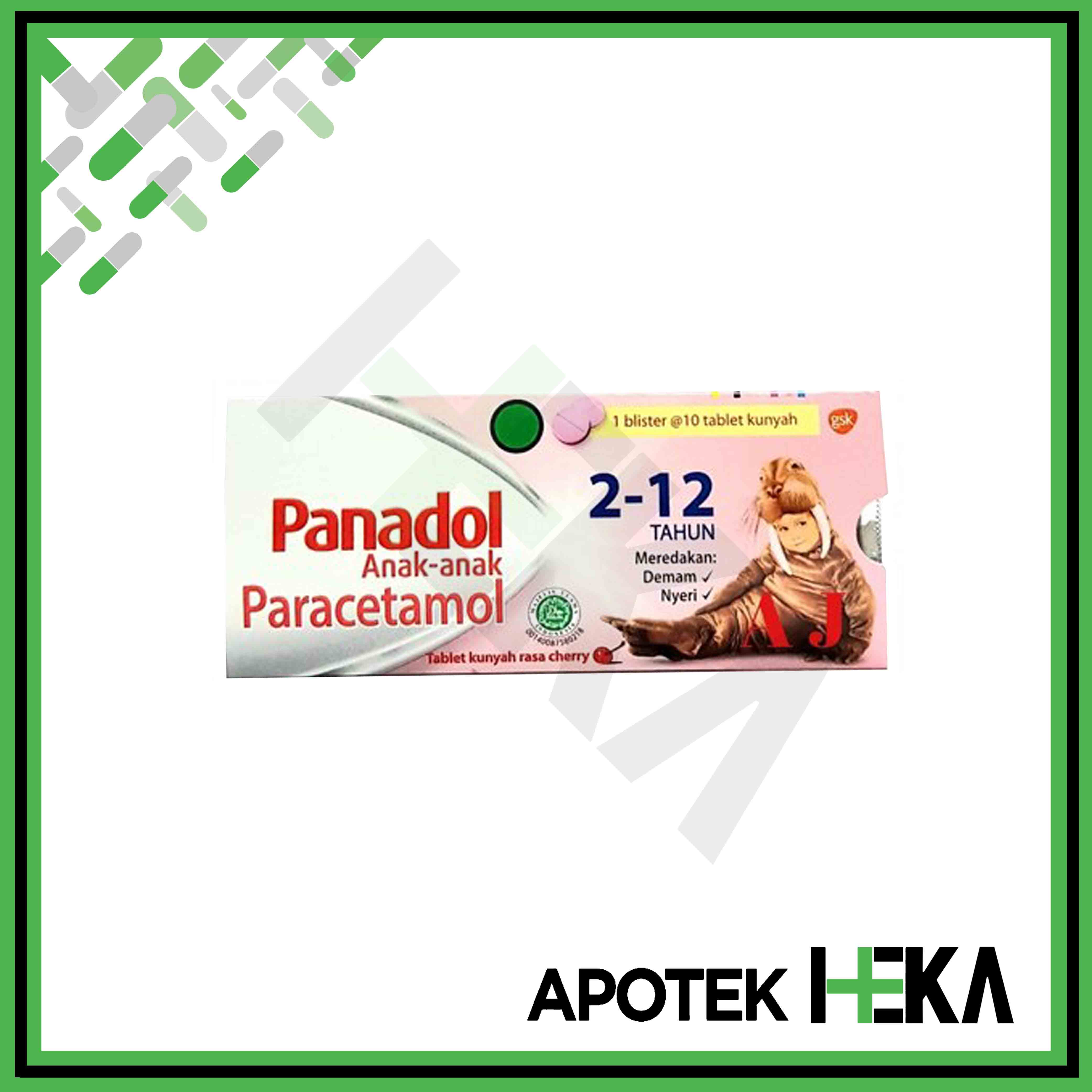 Panadol Chewable Anak-Anak Strip isi 10 - Tablet Kunyah Paracetamol ...