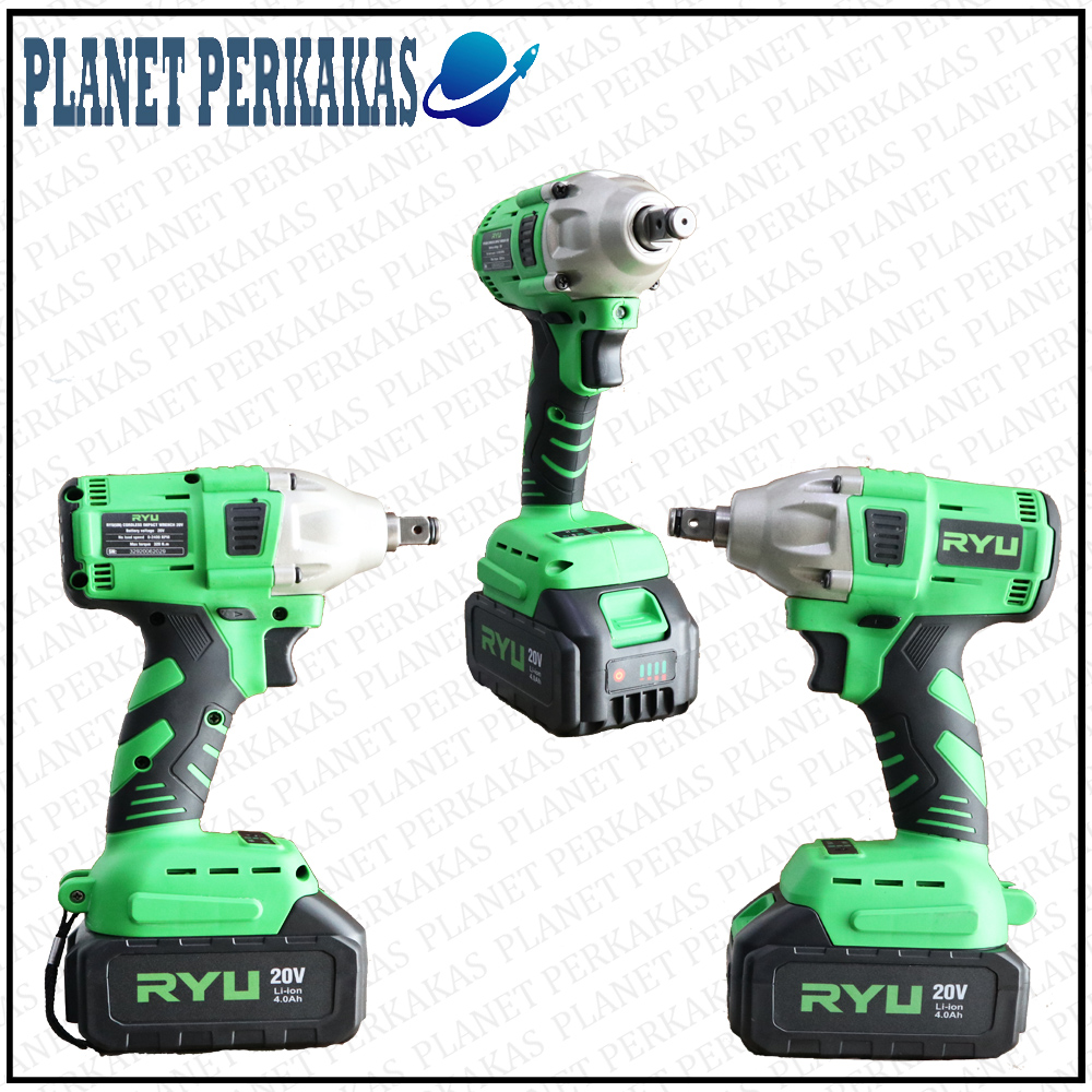 RYU Cordless Impact Wrench RCW 20 V Pembuka Baut Baterai RCW20V ...