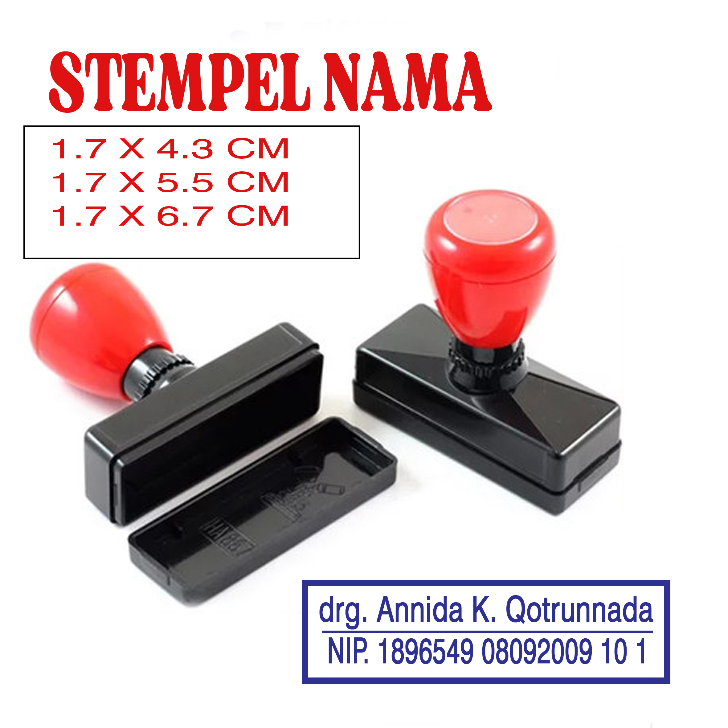 Stempel Flash nama - stampel otomatis nama - stemple dinas - cap nama ...