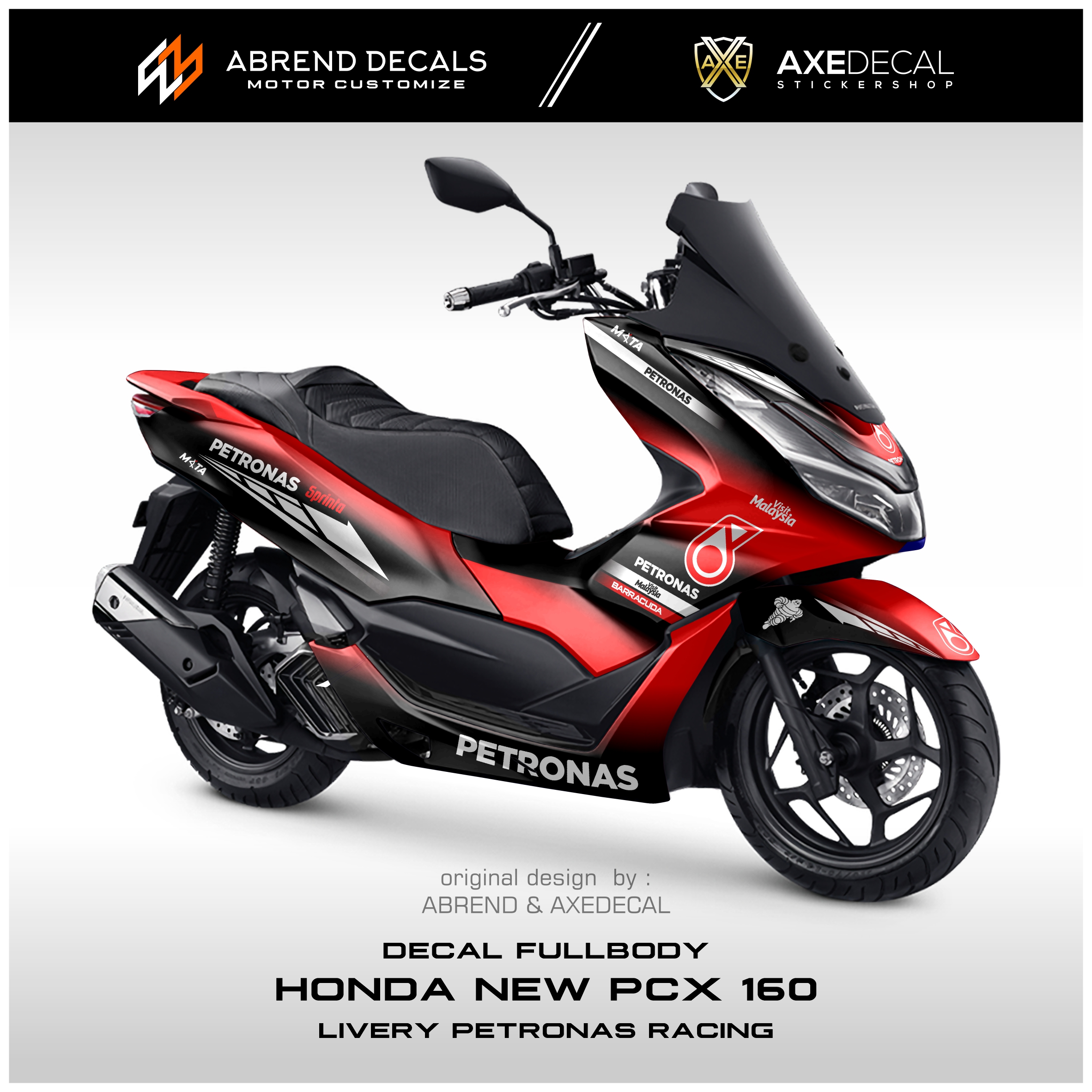 DECAL FULLBODY PCX 160 NEW PETRONAS / STIKER MOTOR HONDA PCX BARU ...
