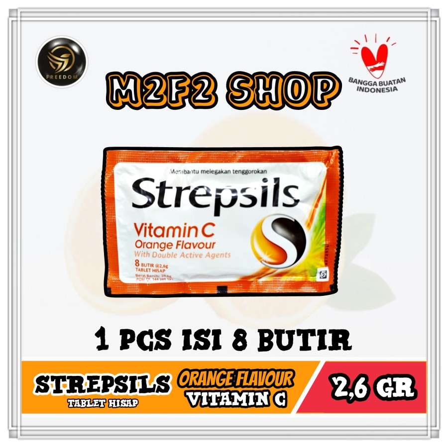 Permen Strepsils Vitamin C Orange Flavour - 20,8 gr (Kemasan Satuan ...