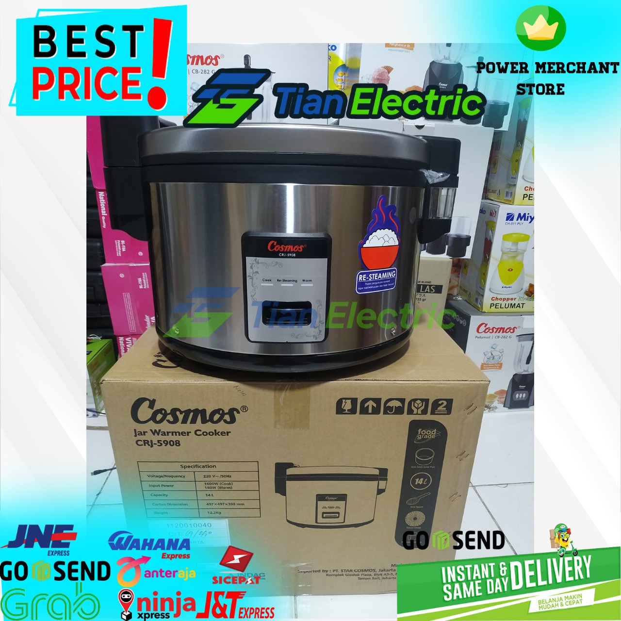 COSMOS CRJ-5908 MagicCom 14 Liter Nonstick 1600 Watt | Lazada Indonesia