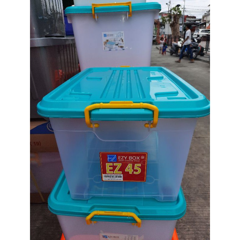 COD - Container Box 52 L (Putih) / EZY 45 Liter (Bening) Kuat Tebal ...