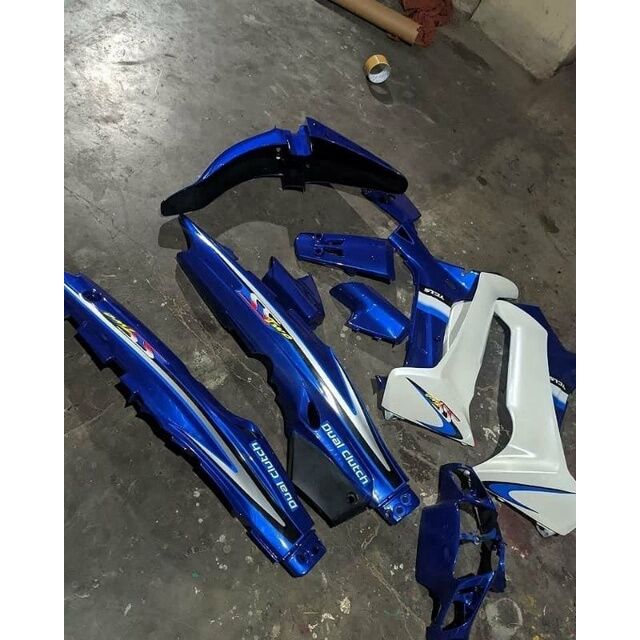 BODI COVER PAKET BODY FIZ R F1Z R FULLSET HALUS SSTWO BIRU PUTIH ...