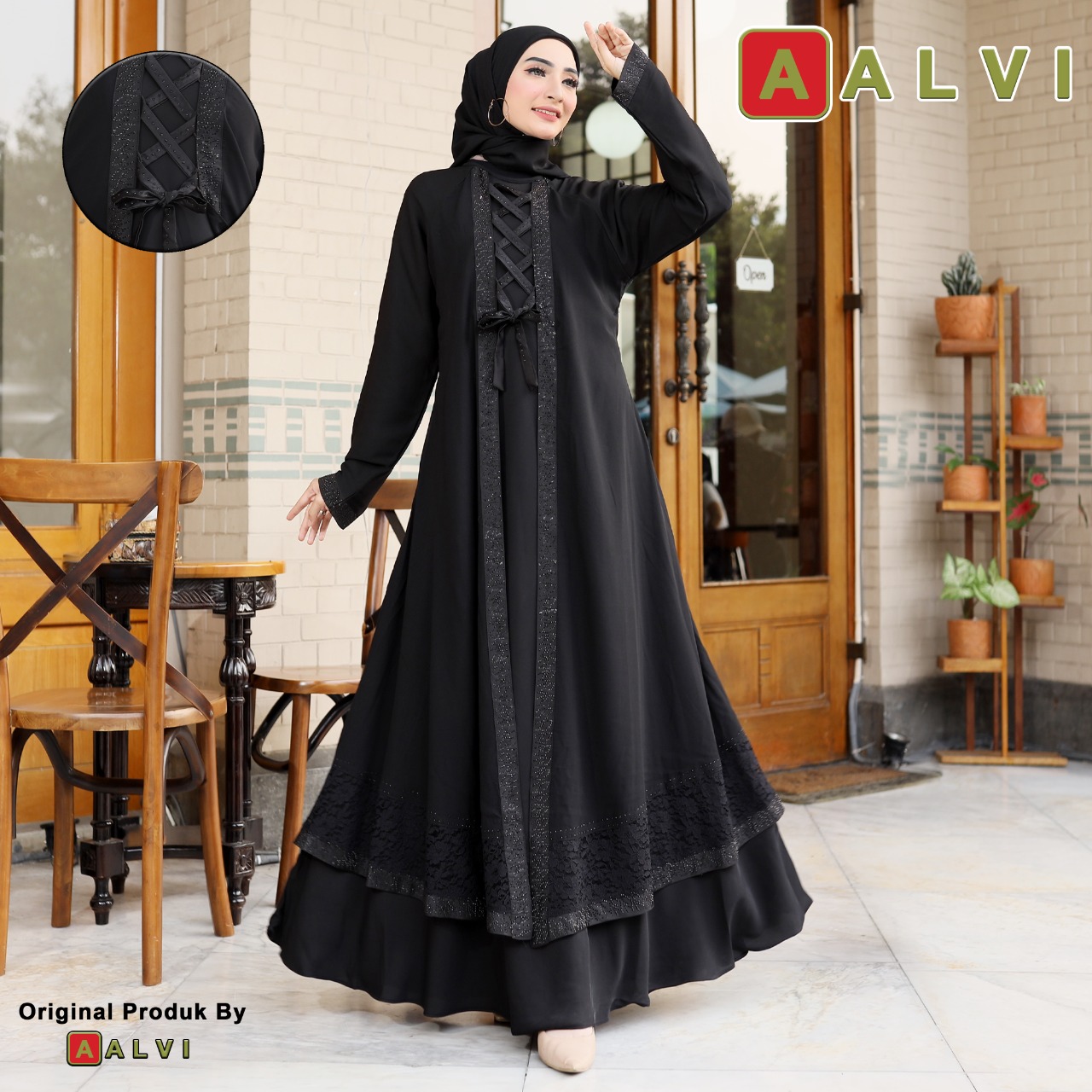 gamis arab/abaya hikmat kw/abaya arab/abaya turkey/long dress/COD/gamis hitam mewah terbaru ...