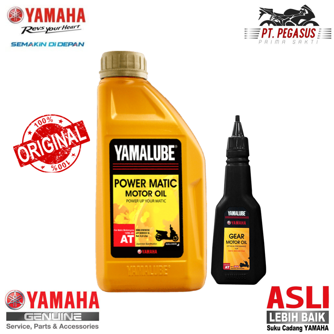 OLI GENUINE YAMALUBE POWER MATIC 800 ML API L 10W-40 JASO MB + YAMALUBE ...