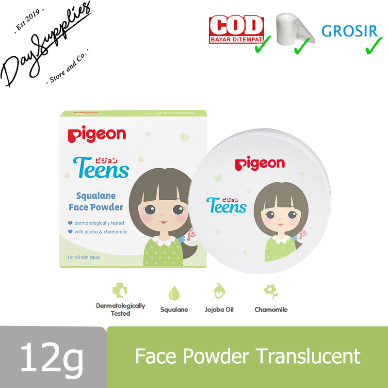 Pigeon TEENS Squalane Face Powder Translucent 12g - Bedak muka dengan ...