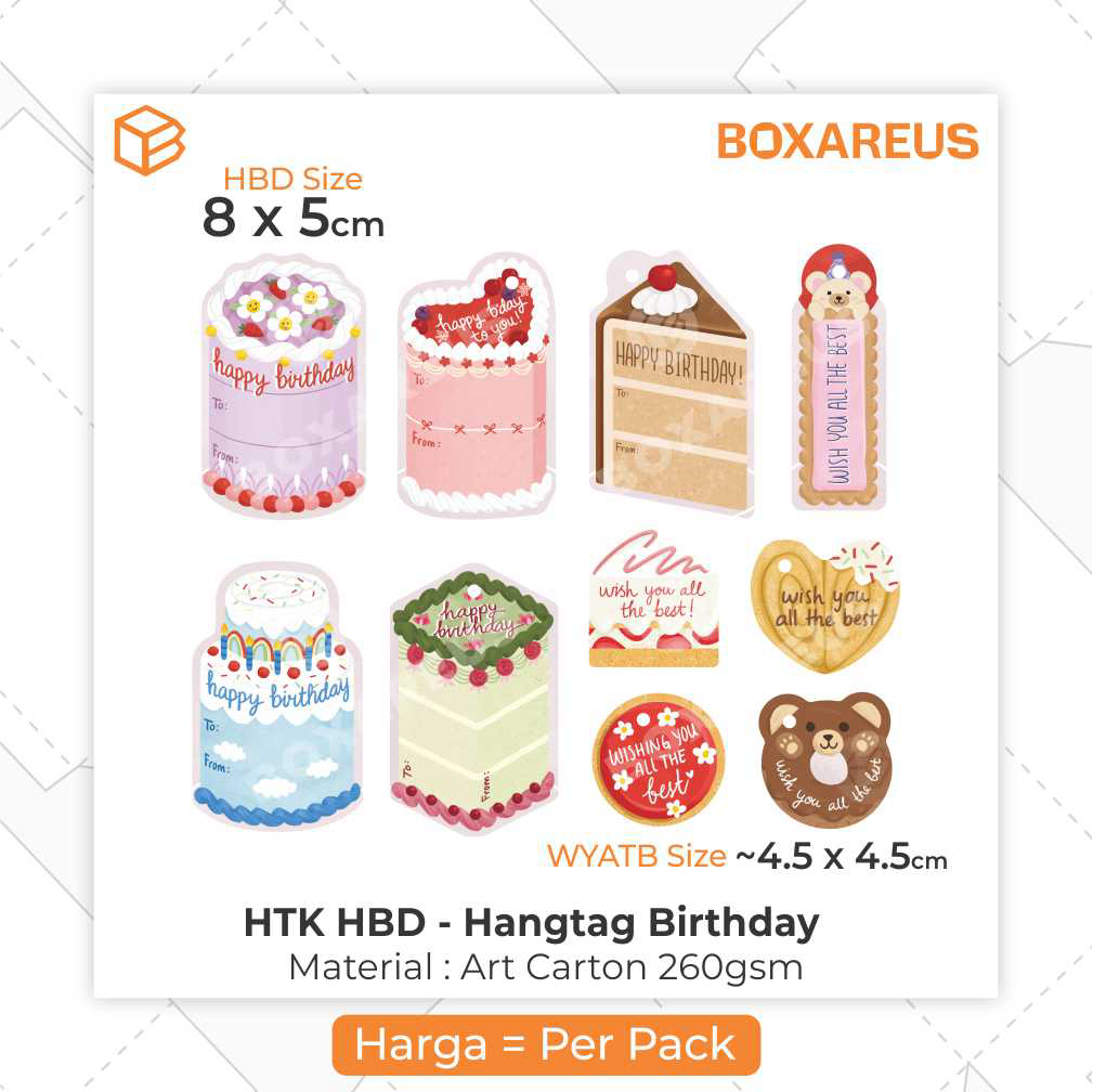 Hang Tag Birthday Hangtag Ulang Tahun Label Kartu Ucapan | HT HBD ...